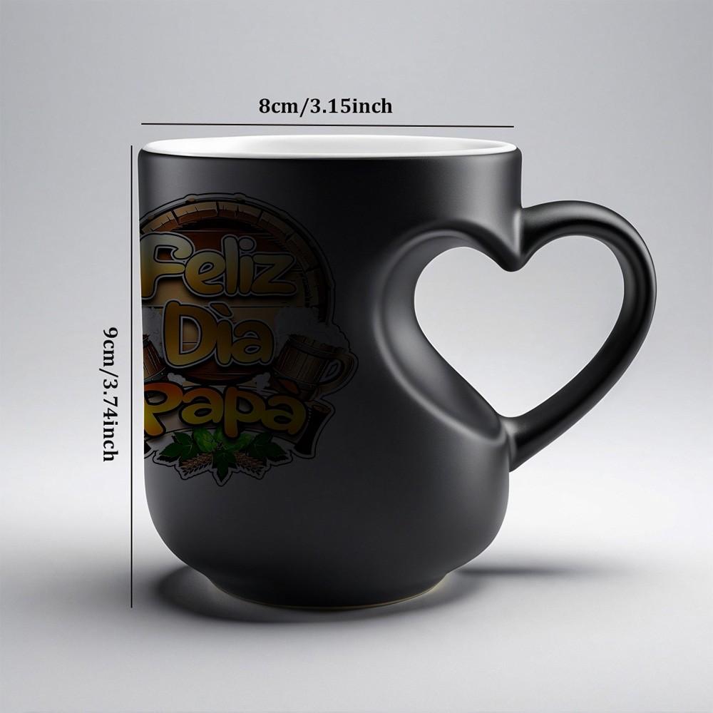 Magic Color Changing Coffee Mug, Heart Handle, Thermosensitive Ceramic ...