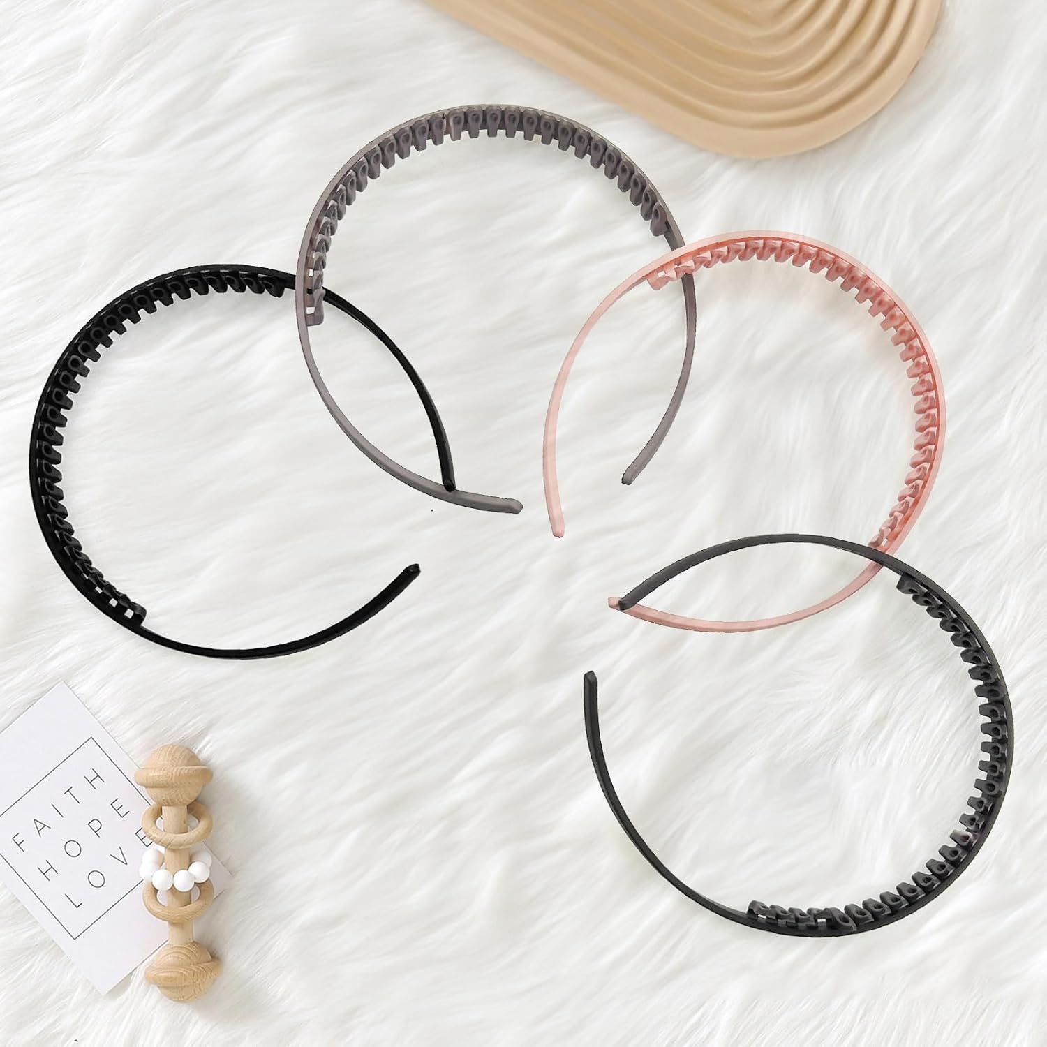 4 Pack No Headbands for Glasses Wearers - Wide U-Shaped headband for no ...