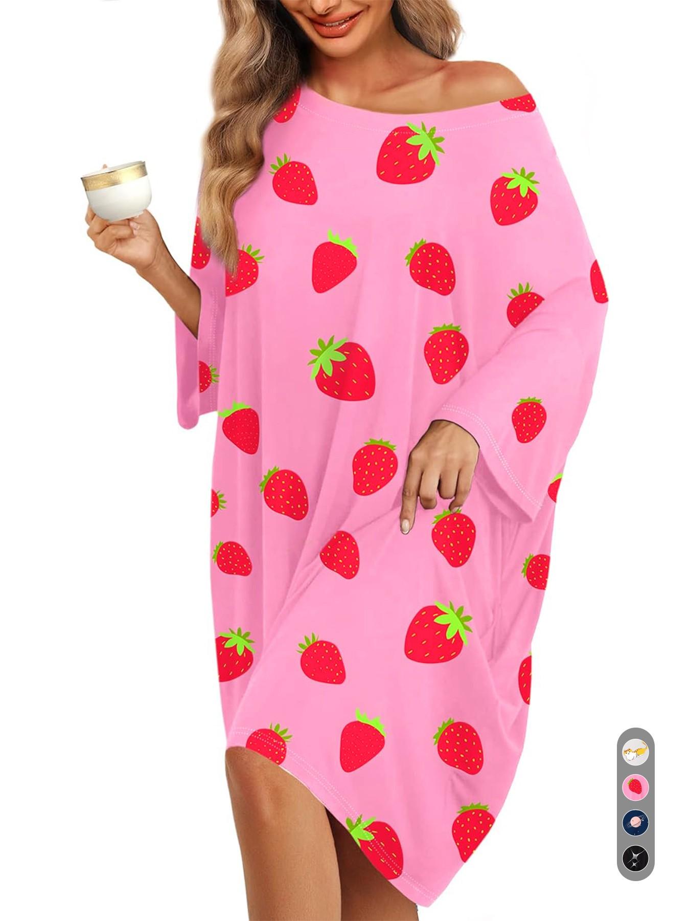 Plus Size Nightgowns for Women, Oversized Sleep Tshirts Dress ...