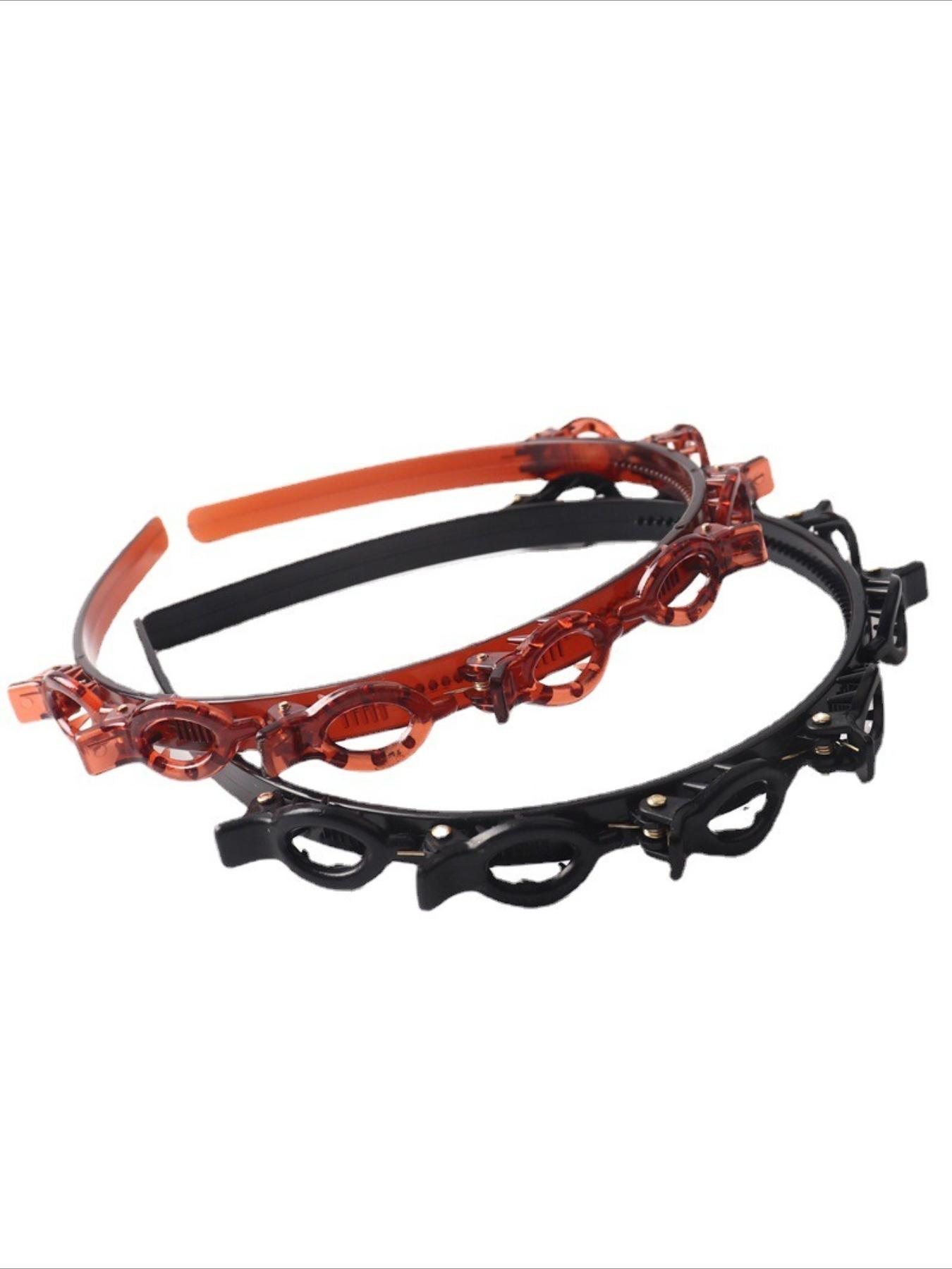 Viral Double Layer Knit Headband Bang Clip Hair Accessories Trendy ...