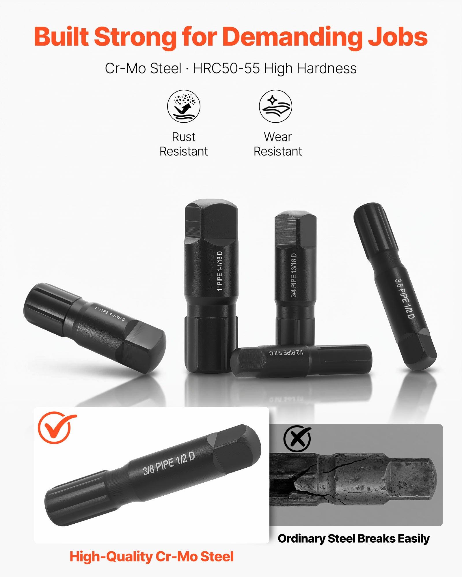 【DealsForYouDays】VEVOR Pipe Extractor Set, 9 Pieces Heavy Duty Steel ...