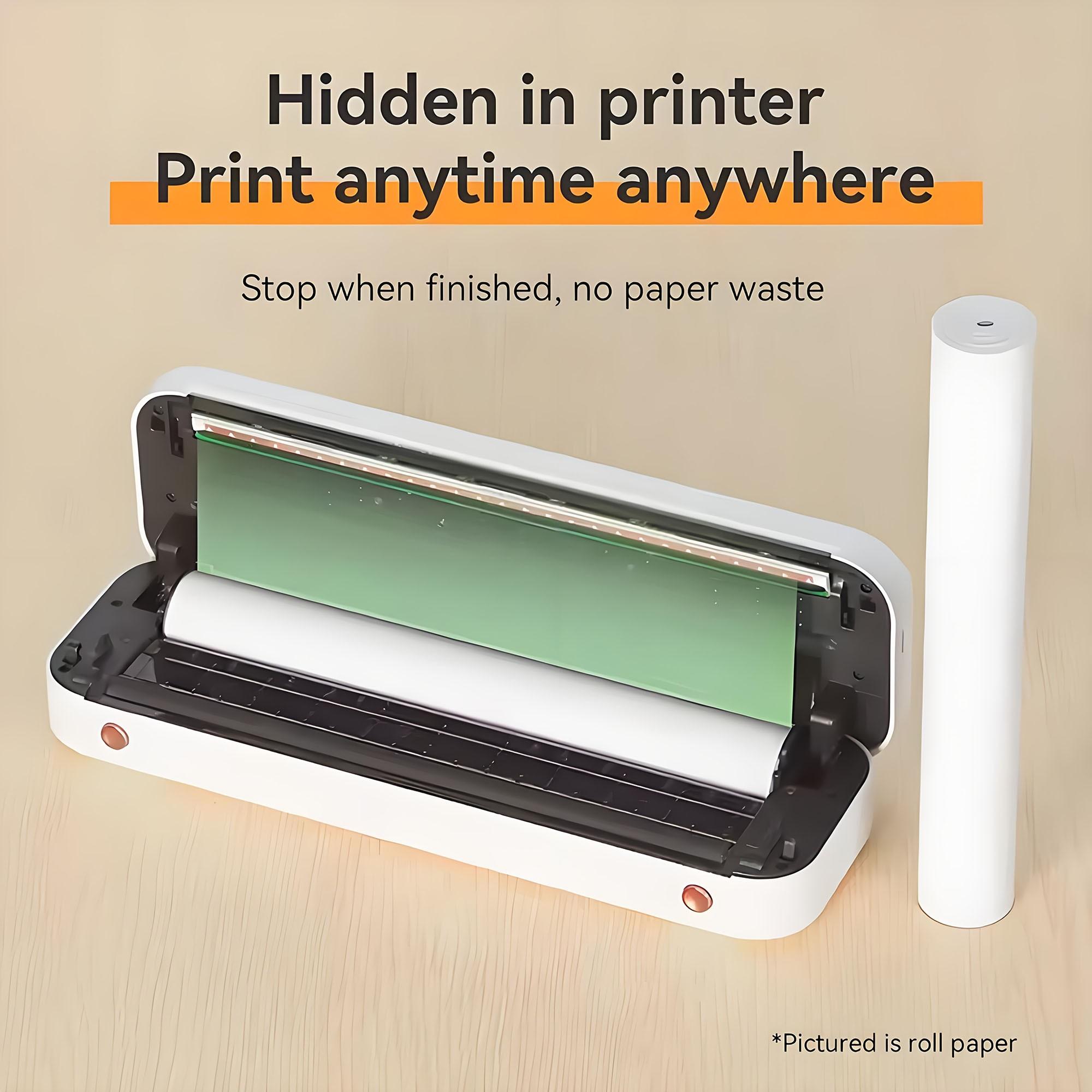 A4 Thermal Printing Paper Roll, 1/3/5/10 Rolls Fast Drying Continuous ...