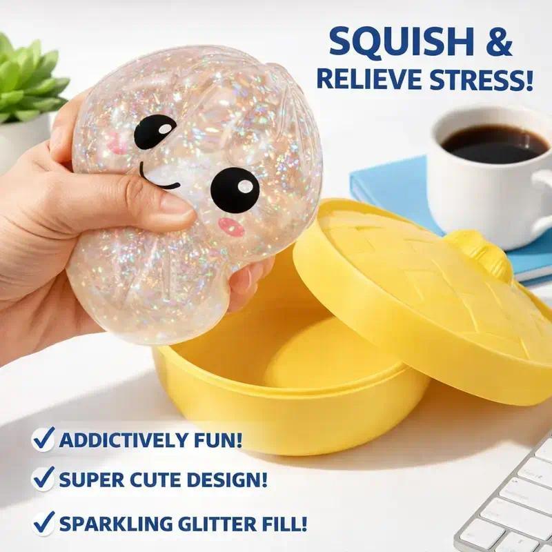 【Blind Box】2026 New Glitter Dumpling Squishy with Steamer Box, Soft ...