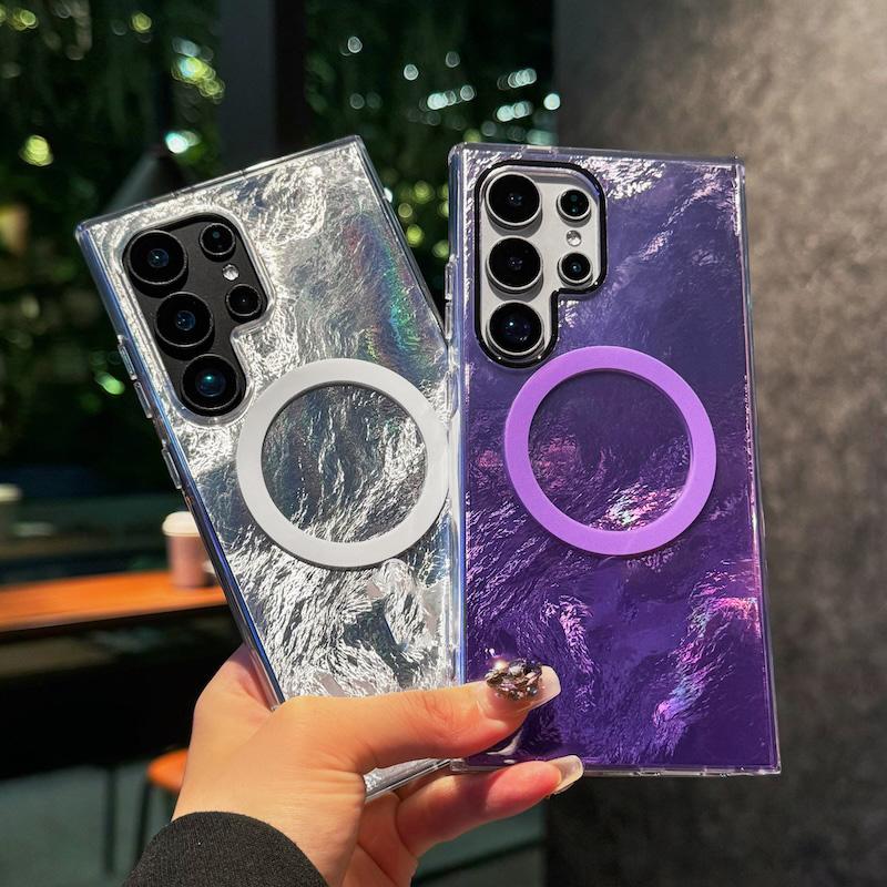 Magnetic Case For Samsung S25 FE S23 S24 FE Plus S25 Ultra 5G Glacial ...