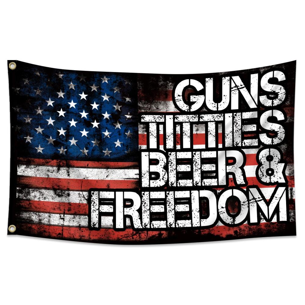 Funny American Flag Banner, 3x5 Feet, Durable Hanging Men's Cave Wall ...