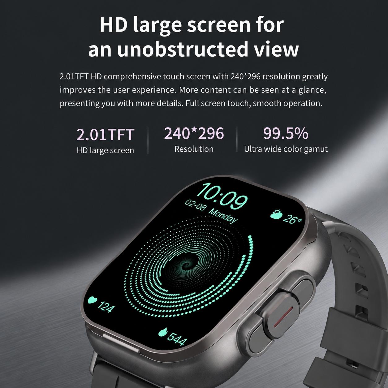 Sports Smartwatch with Built-in Earbuds, 2-in-1 Metal Wearable Fitness ...