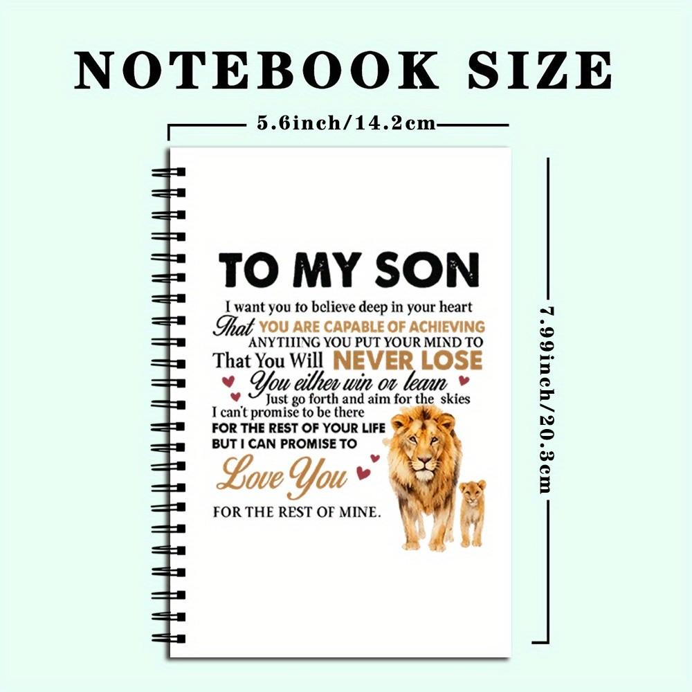 Gift for Son From Dad and Mom, College Ruled Spiral Coil Notebook ...