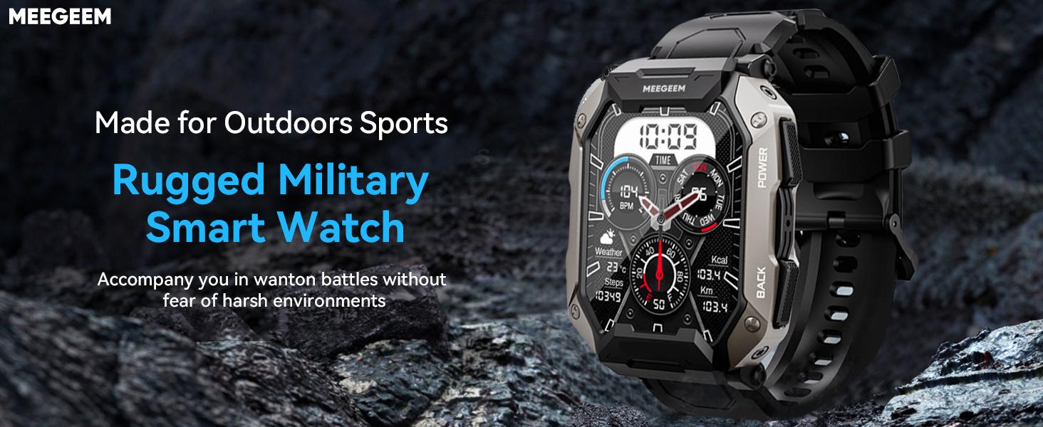 Smart Watch for Men，with Answer/Make Call 100+ Sports Modes Fitness ...
