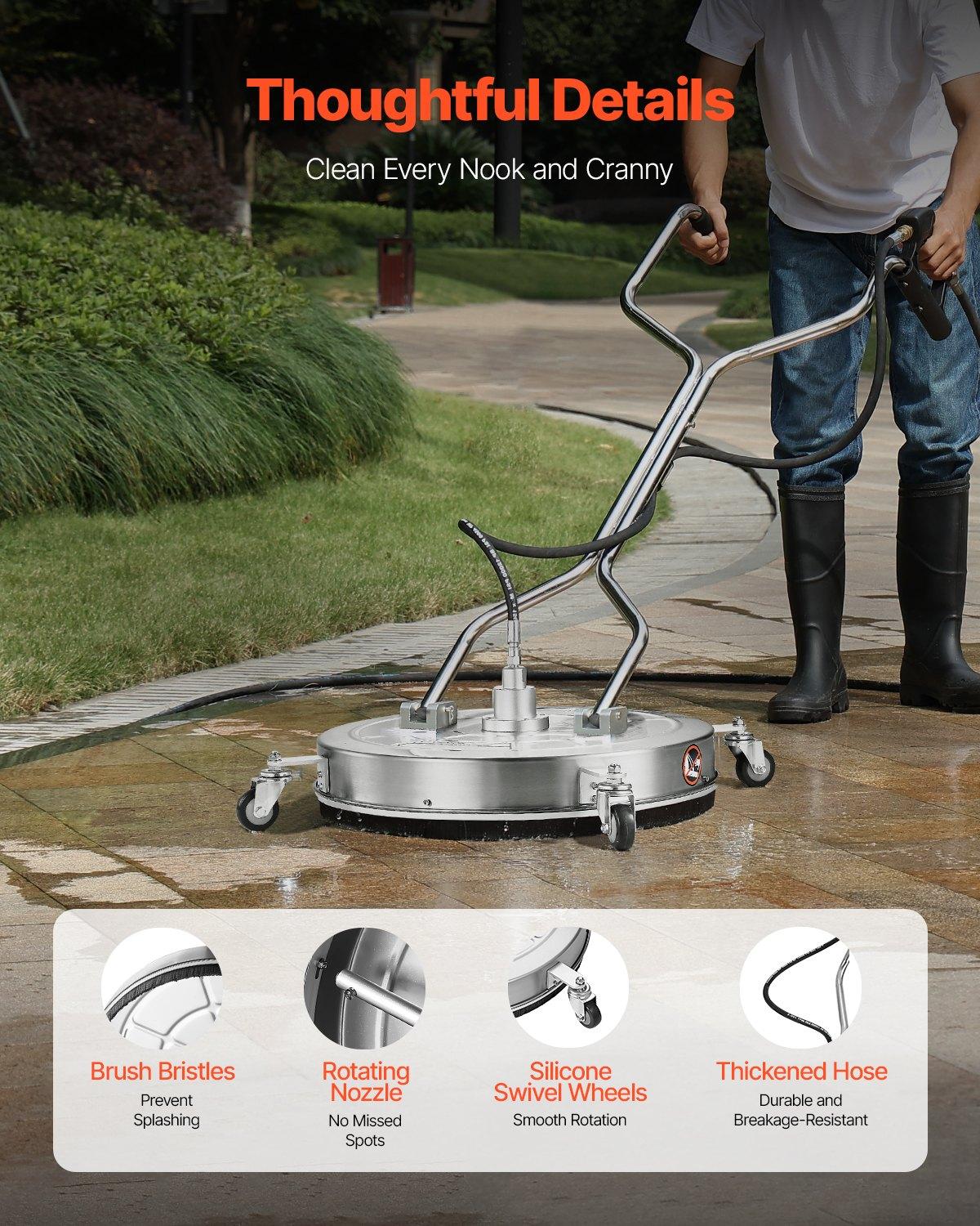 【DealsForYouDays】VEVOR 24 in Stainless Steel Pressure Washer Surface ...