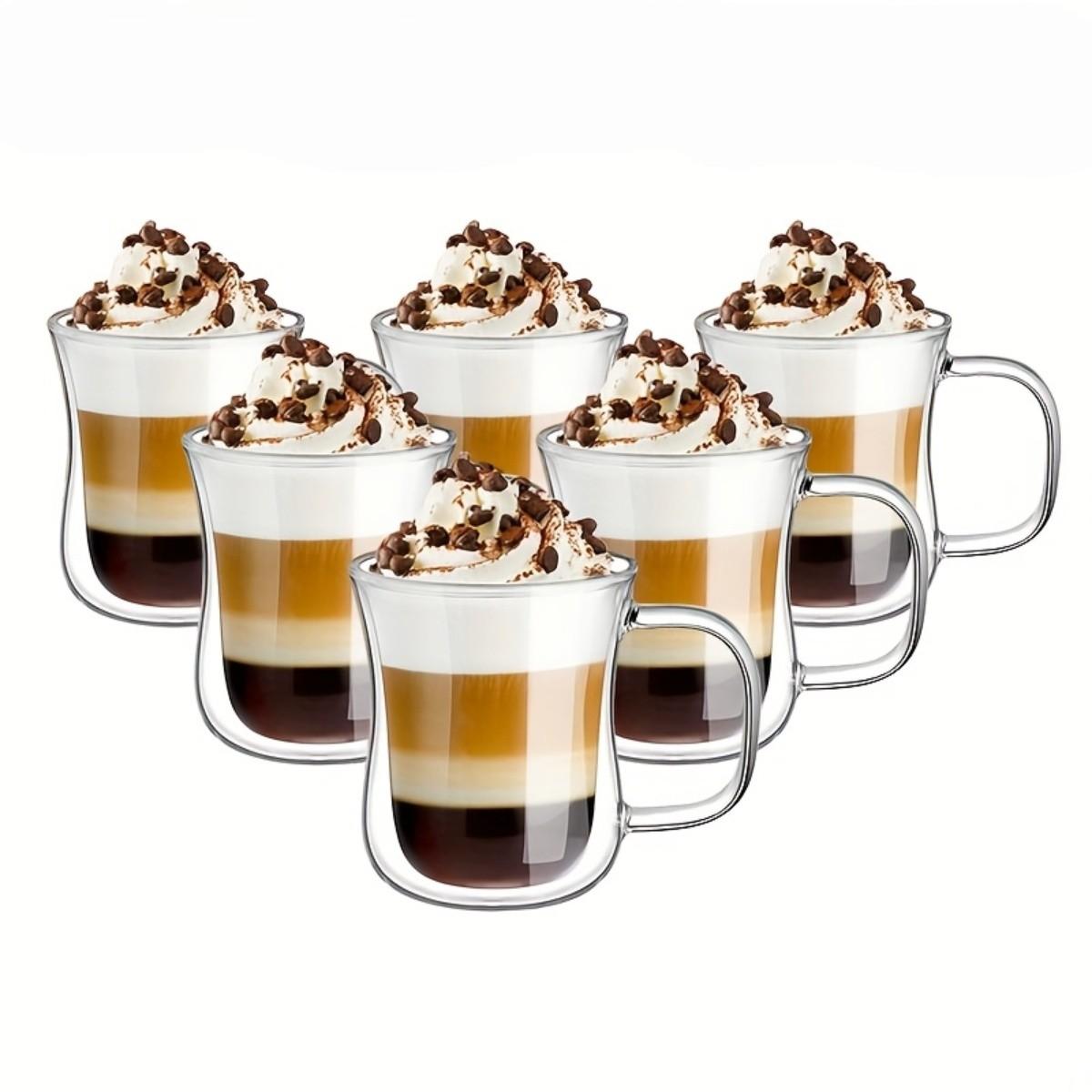 2-4 Piece Glass Coffee Cups, Coffee Glasses, Dual Layer Insulated Glass ...