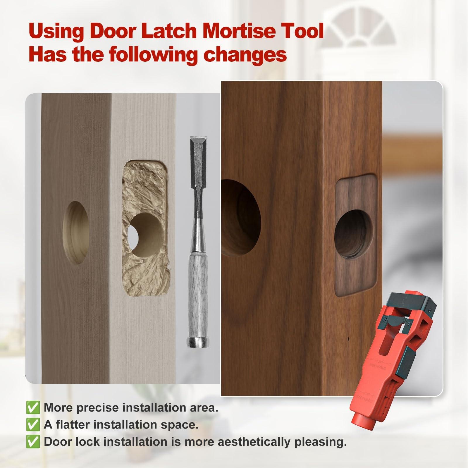 Door Latch Mortising Tool Kit, Complete Door Latch Installation Set ...