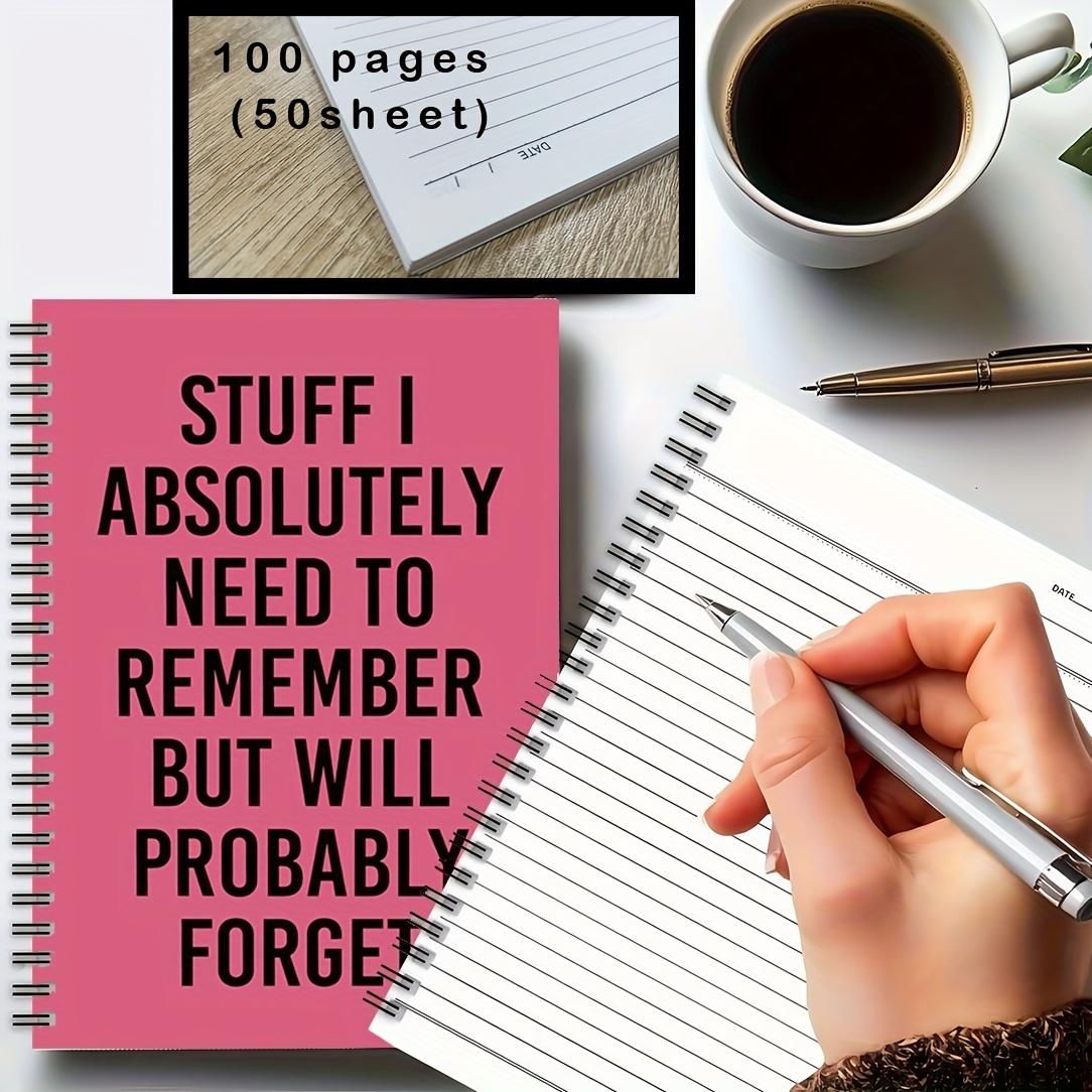 Funny Spiral Bound Notebook, Funny Notebooks - "Things I Need to ...