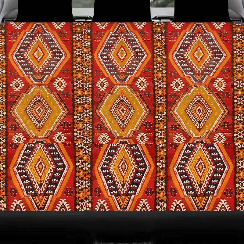 Boho Geometric Pattern Car Seat Cover, Durable Polyester Car Seat ...