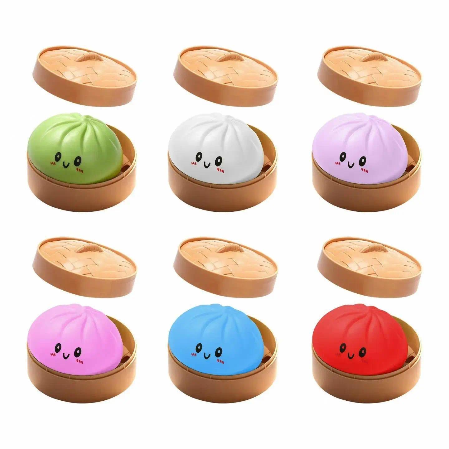 【Blind Box】2026 New Glitter Dumpling Squishy with Steamer Box, Soft ...