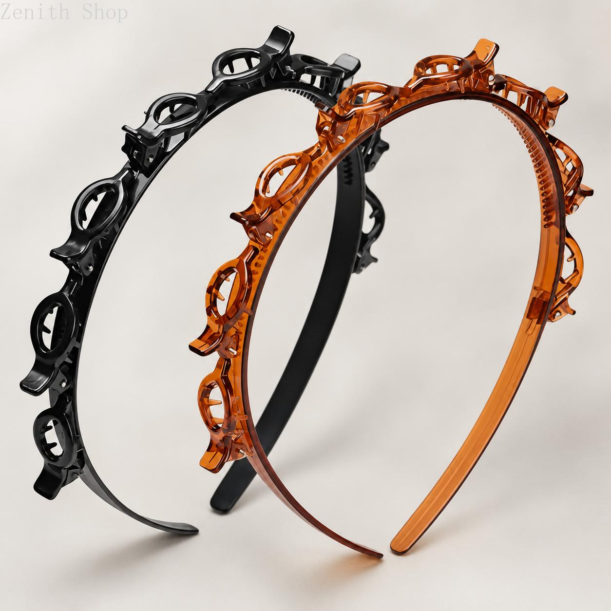 2-Piece Set of Cute Clip Headbands—Hair clips for bangs, versatile ties ...