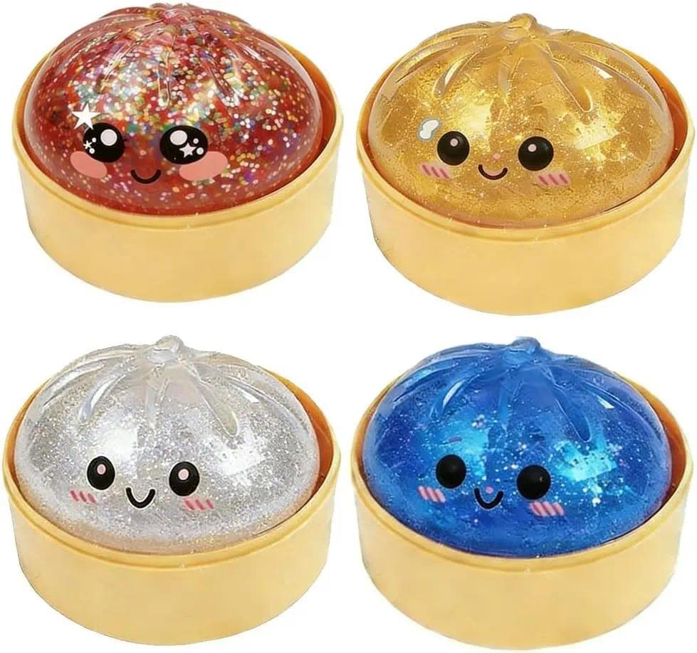 【Blind Box】2026 New Glitter Dumpling Squishy with Steamer Box, Soft ...