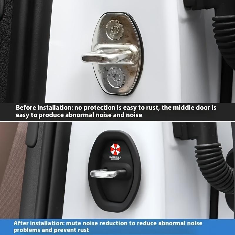 Car Door Lock Protection Silicone Mats, Shock Absorbing Anti-Collision ...