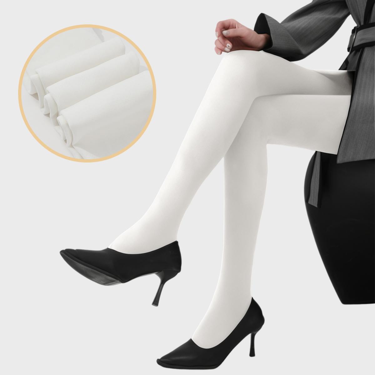 Women's High-Waisted 1200D Fleece Leggings Warm Opaque Tummy Control ...