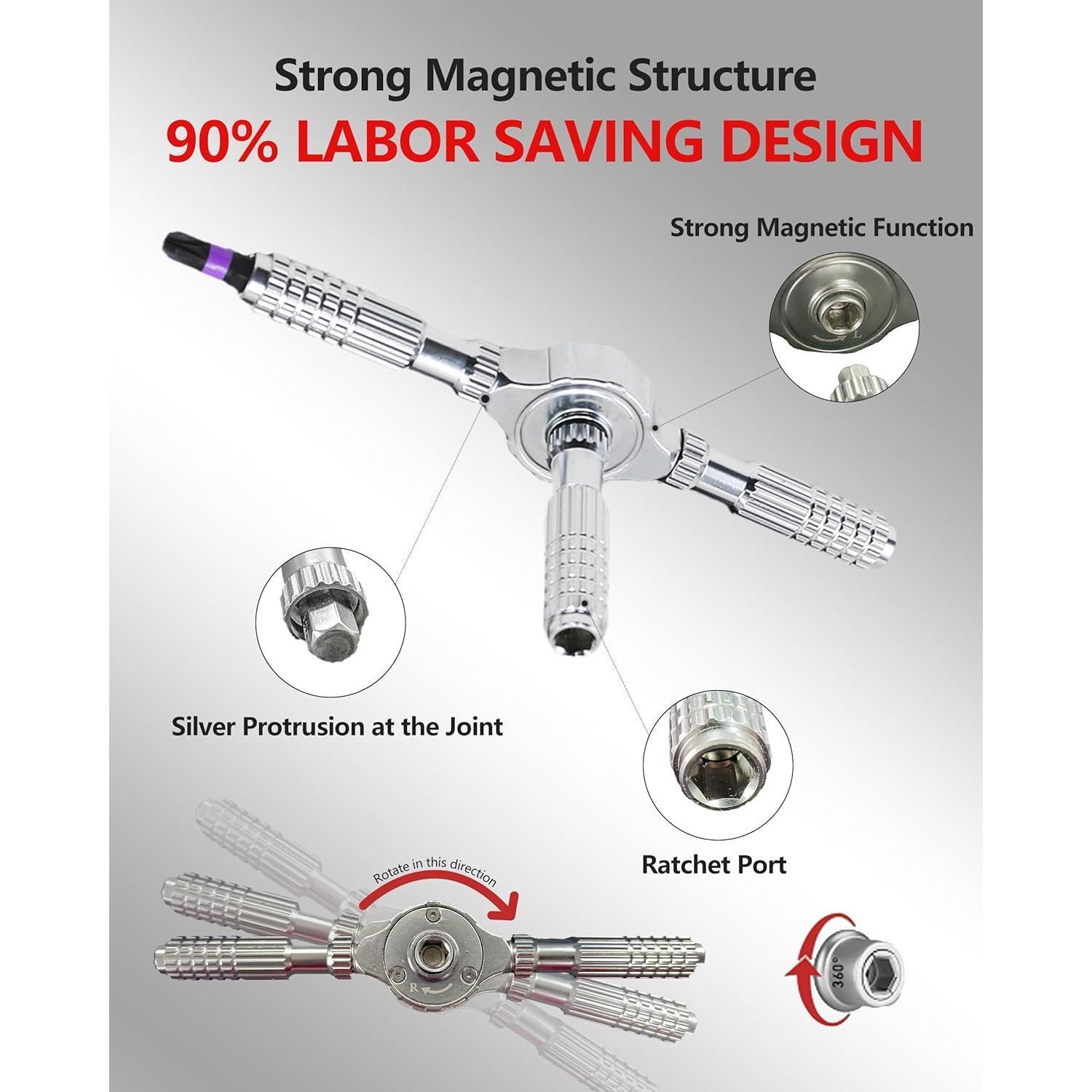 42 in 1 Ratchet Set, Rustproof Sets with Storage Case, Ratcheting Set ...