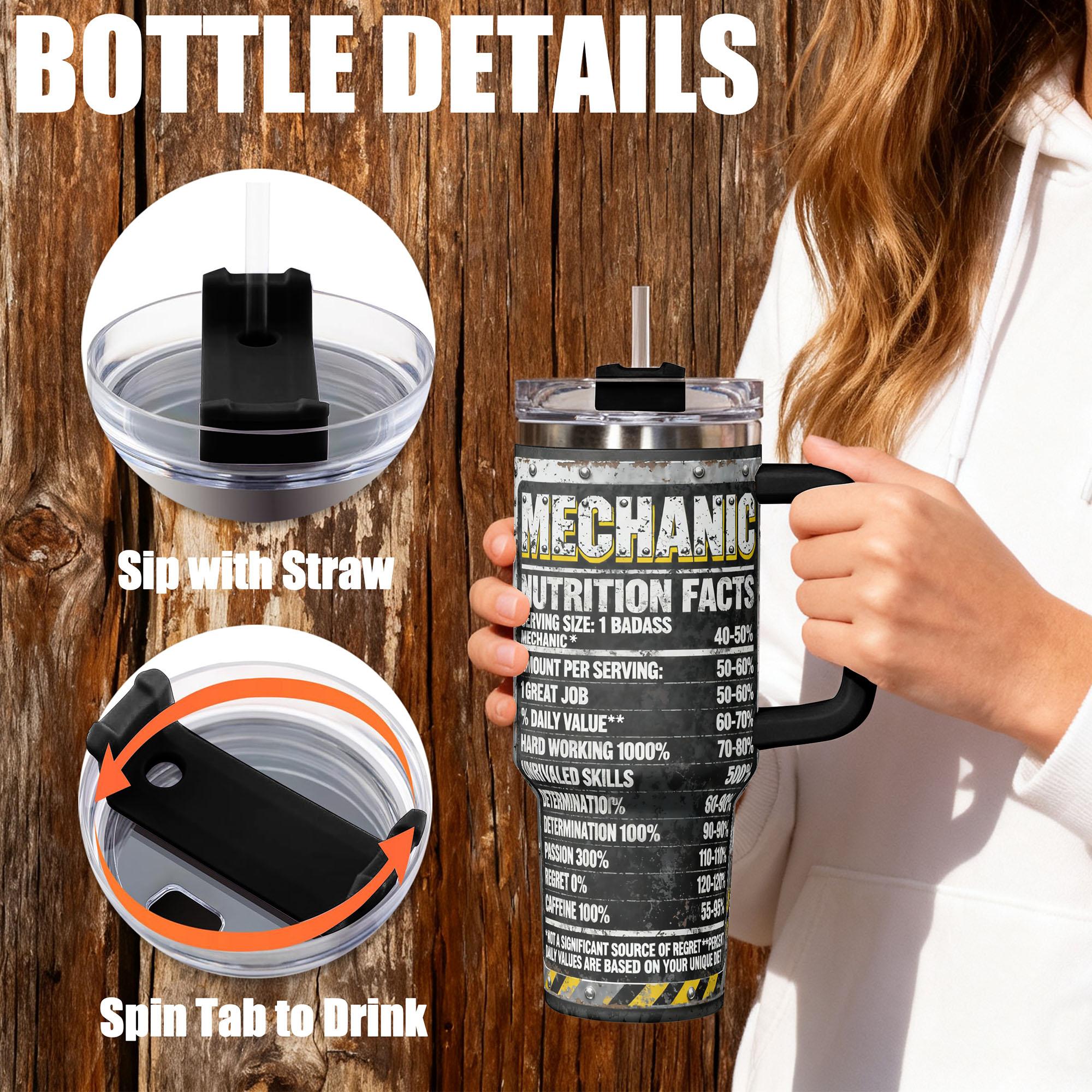 1pc Stainless Steel Cup 40oz/30oz/22oz Water Bottle, Insulated Drink ...