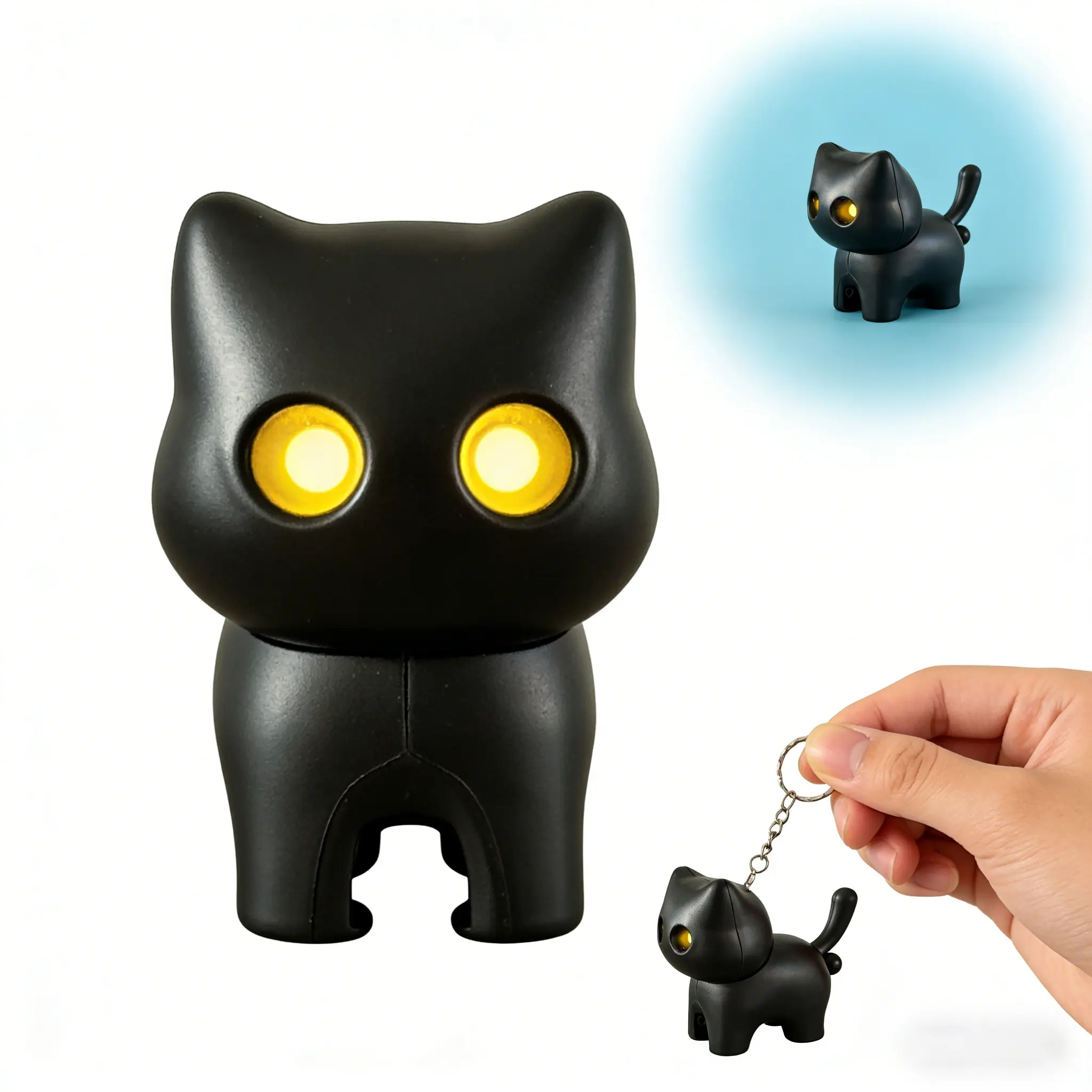 Black Cat Night Light, Cute LED Kitten Pendant for Cat Lovers, Cat ...