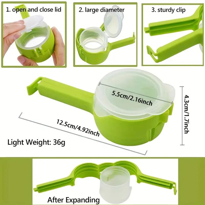 4pcs Food Bag Clips with Pour Spout, Kitchen Chip Bag Sealing Clips ...