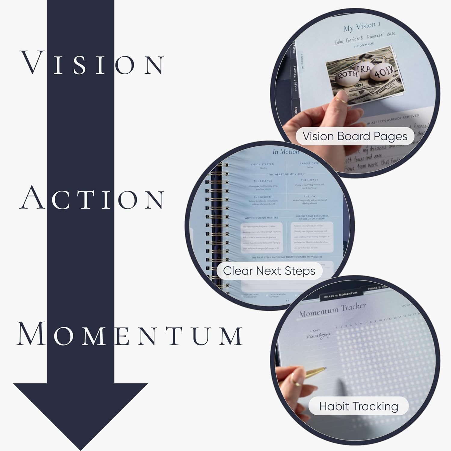 Manifestation Journal & Vision Board Kit Guided Journal | Goal Planner ...