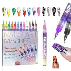 TikTokShopBlackFriday Nail Doodle Pen, 12-Color Acrylic Paint Pen, Nail ...