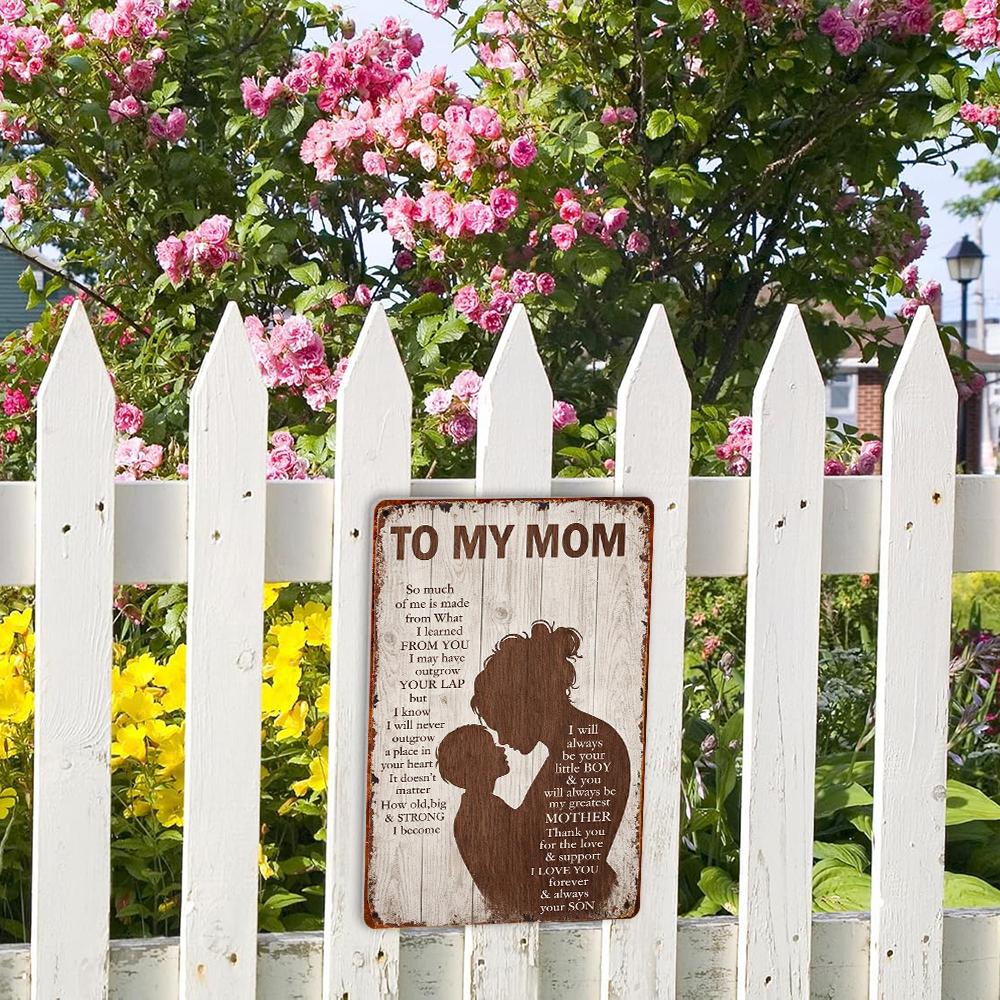 To My Mom Metal Sign Mother's Day Aluminum Sign Vintage Home Wall Decor ...