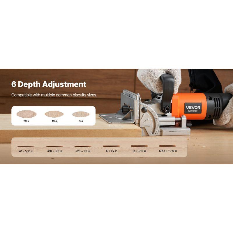 fathersdaygift VEVOR Biscuit Plate Joiner, 5.9A, Plate Joiner Tool Kit ...